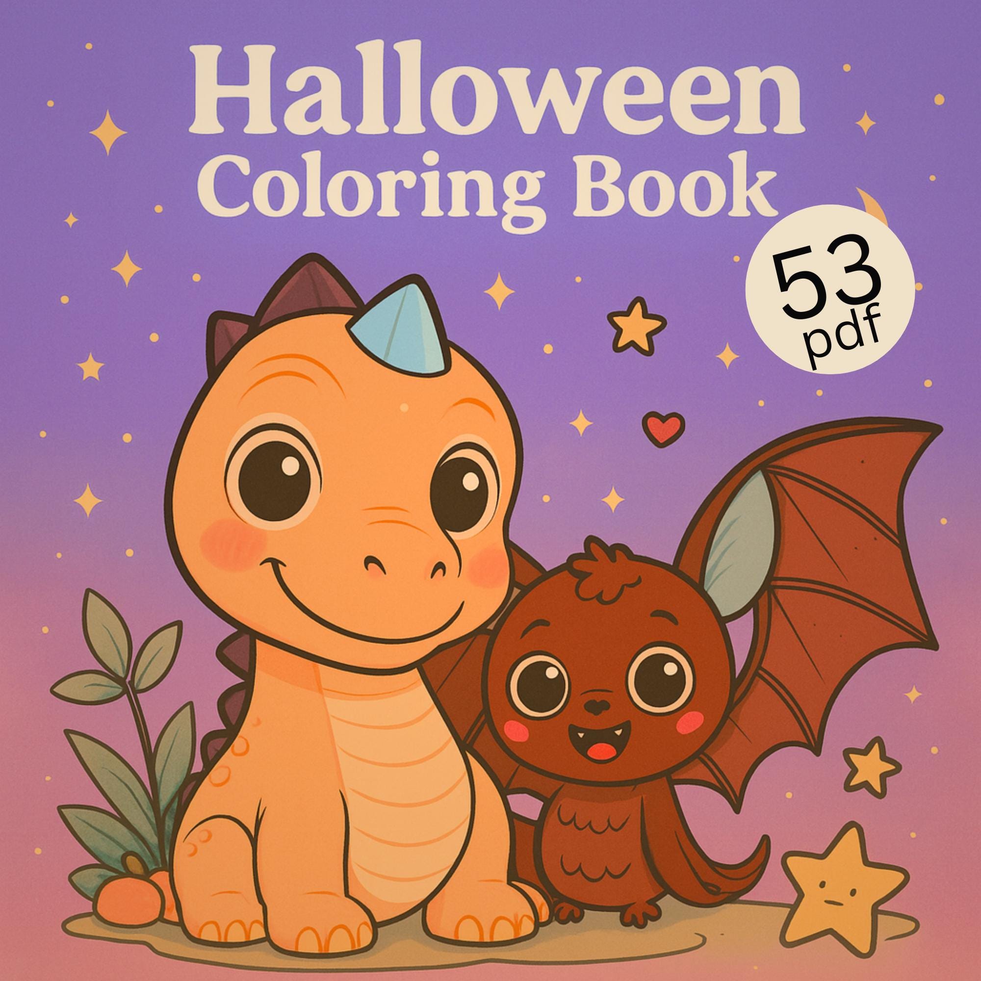 Halloween Coloring Book, Printable PDF, for Toddlers & Preschool - Etsy