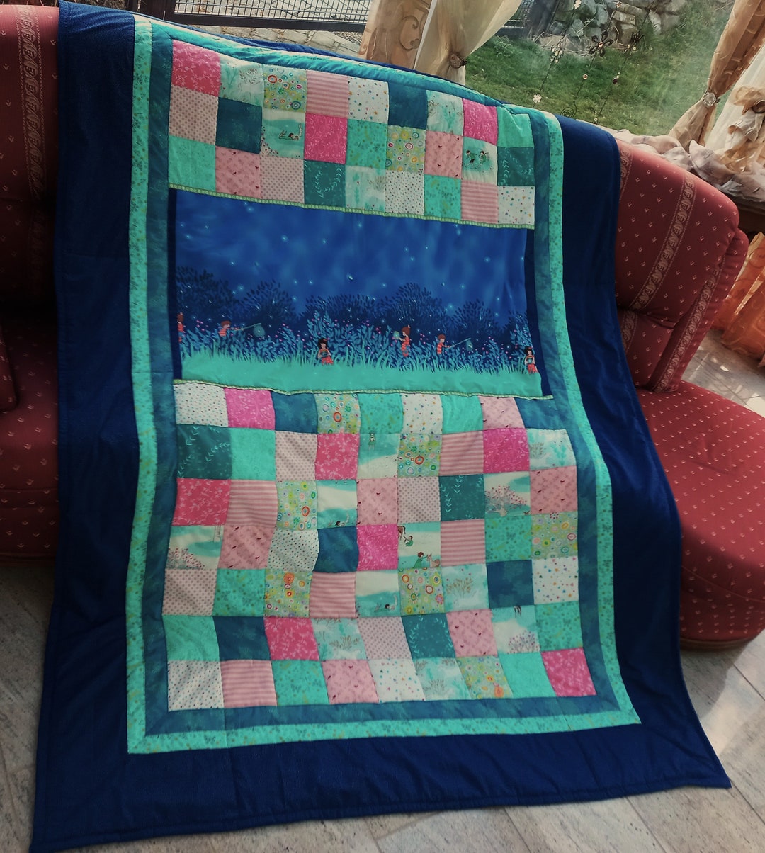 High-quality Unique Patchwork Quilt Made of Designer Quality Fabrics ...