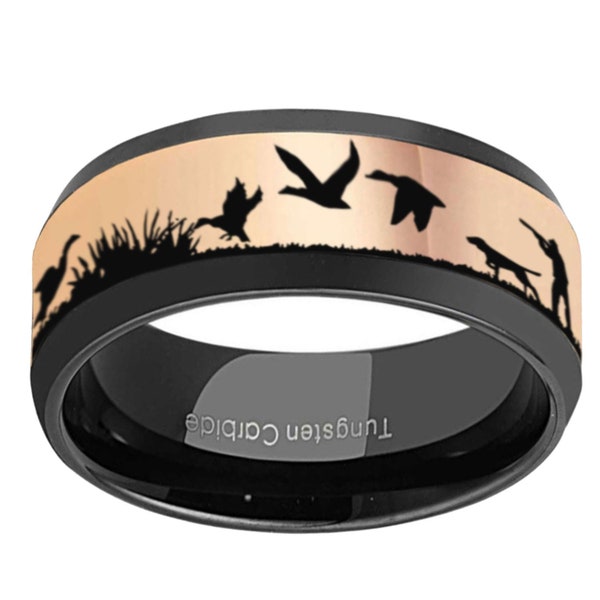 Mens Duck Band Wedding Rings - Etsy