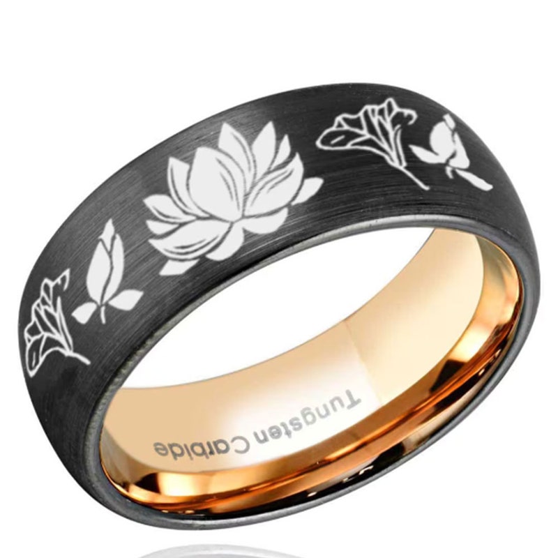 Lotus Flower Ring - Etsy