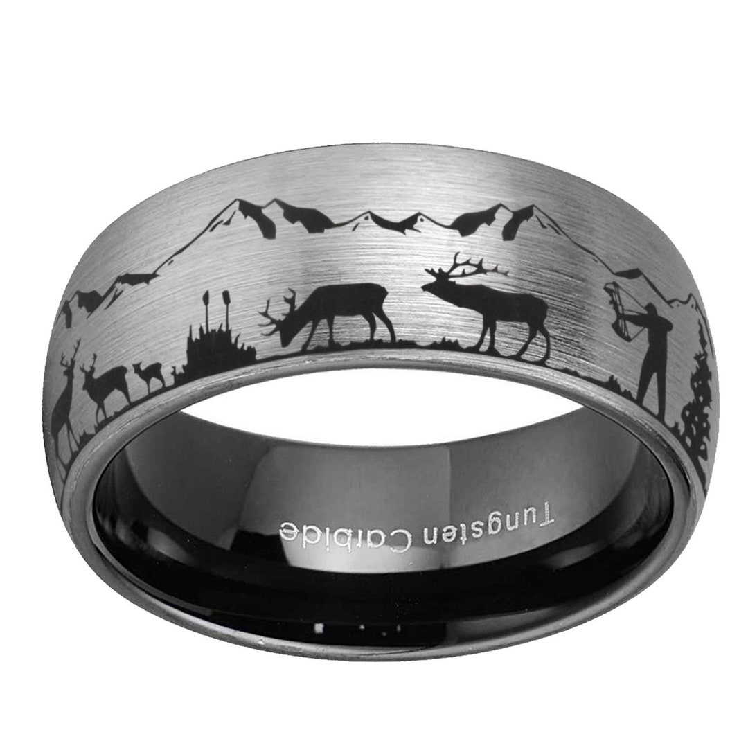 Deer Bow Hunting Ring, Antler Ring, Deer Hunting, ELK in Mountain ...
