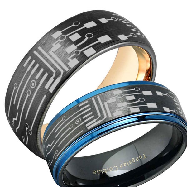 Circuit Board Rings Men - Etsy