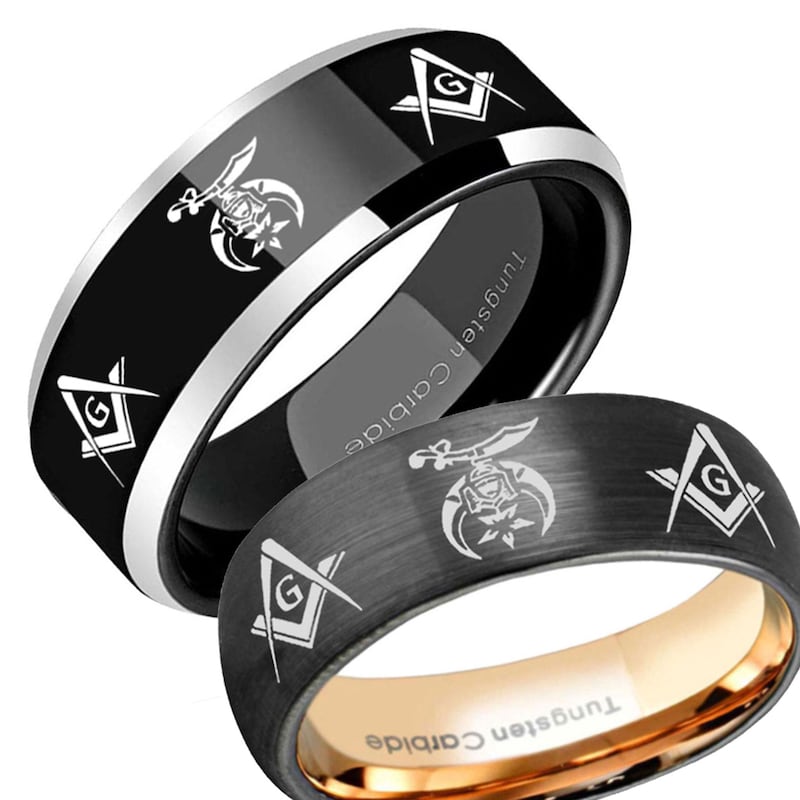 Masonic Gold Ring Band - Etsy