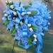 Solid Heart Cemetery Wreath, Blue Wreath, Sympathy Wreath, Gravesite ...