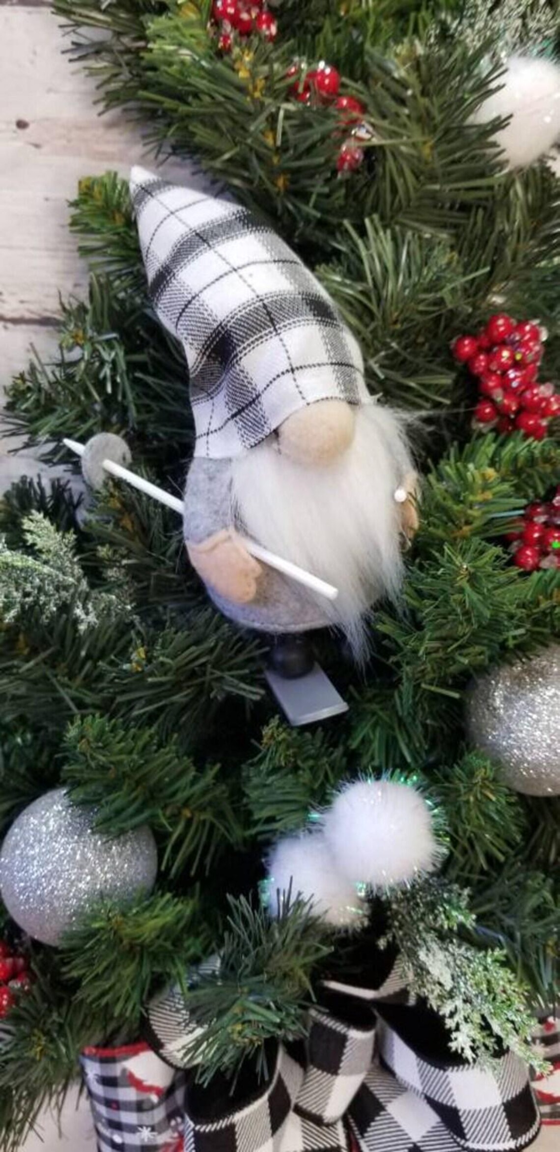 Gnome Christmas Tree, Pine, Cemetery Decoration, Cemetery Flowers ...