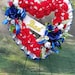 Open Heart Cemetery Wreath, Red, White and Blue, Dad, Sympathy ...