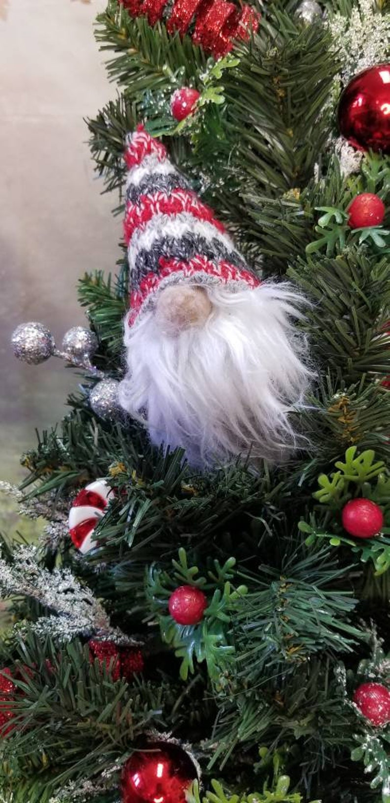 Gnome Christmas Tree Pine Cemetery Decoration Cemetery - Etsy