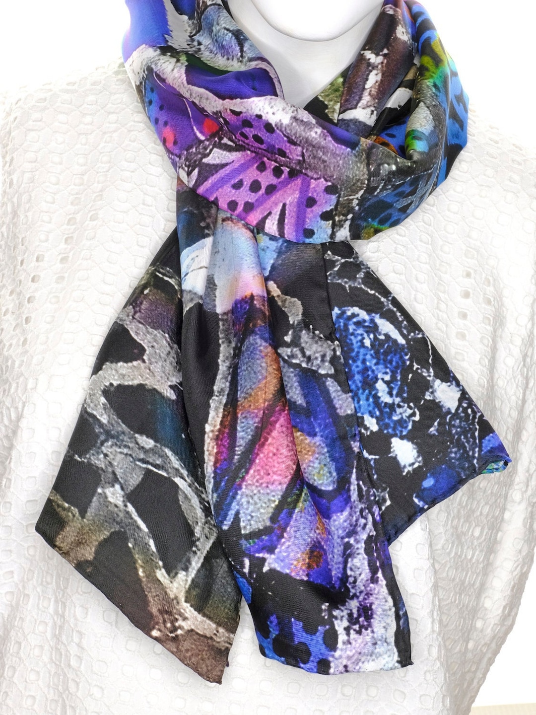New! Silk Twill Scarf “gaudi Mosaic” - Etsy