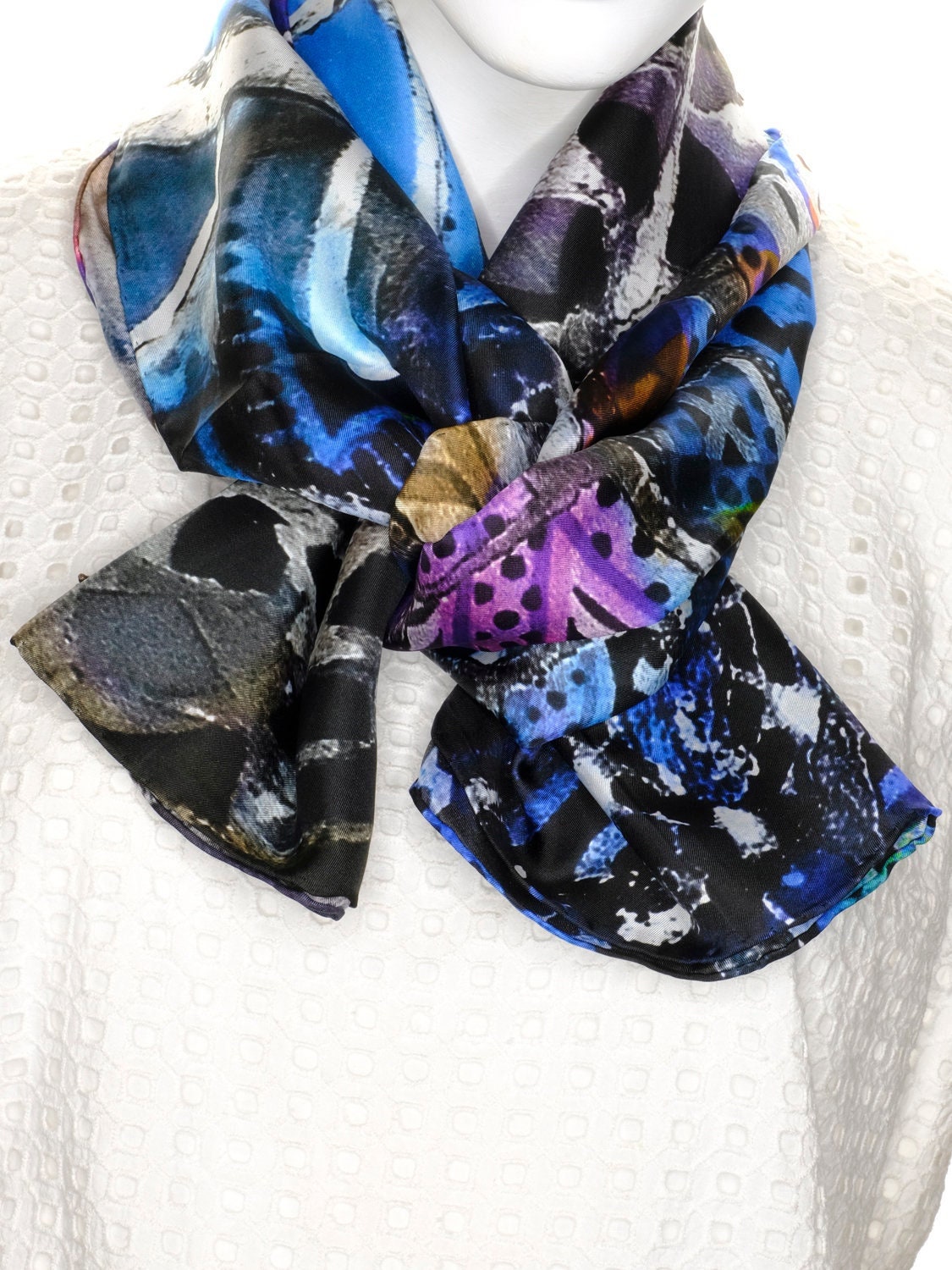 New! Silk Twill Scarf “gaudi Mosaic” - Etsy