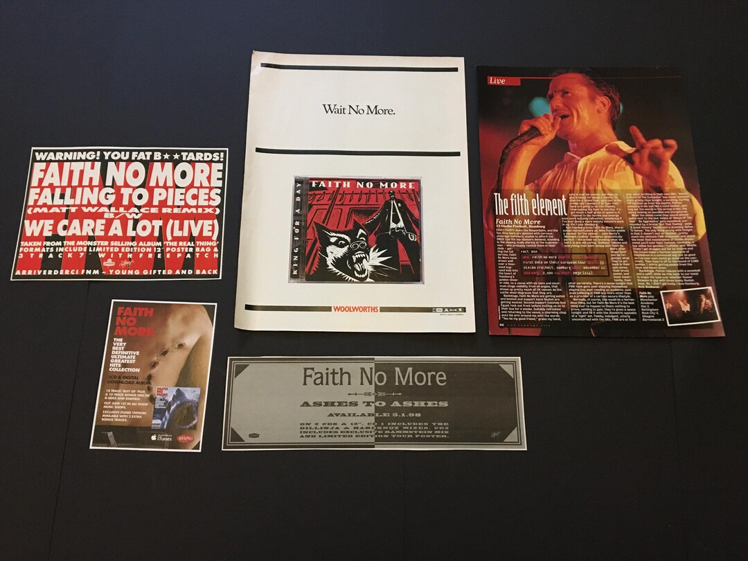 Faith No More-collection of 5 Original Adverts/pictures - Etsy