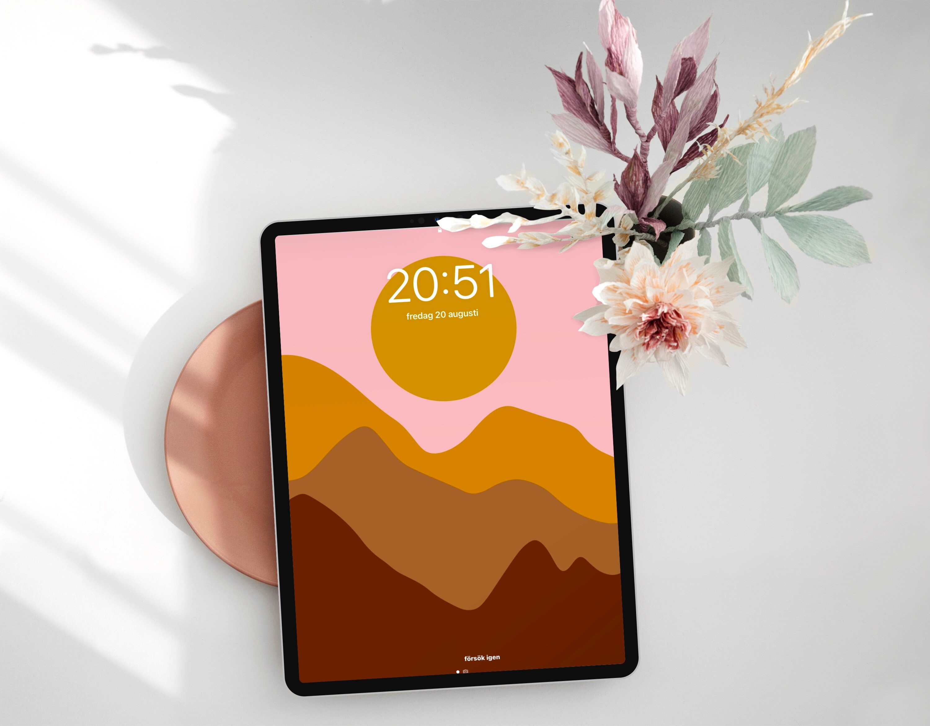 Abstract Landscape Ipad Wallpaper Neutral Simple Boho Background ...