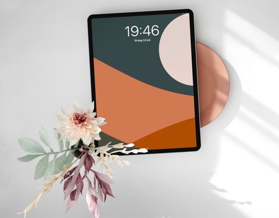 Abstract Landscape Ipad Wallpaper Neutral Simple Boho Background ...