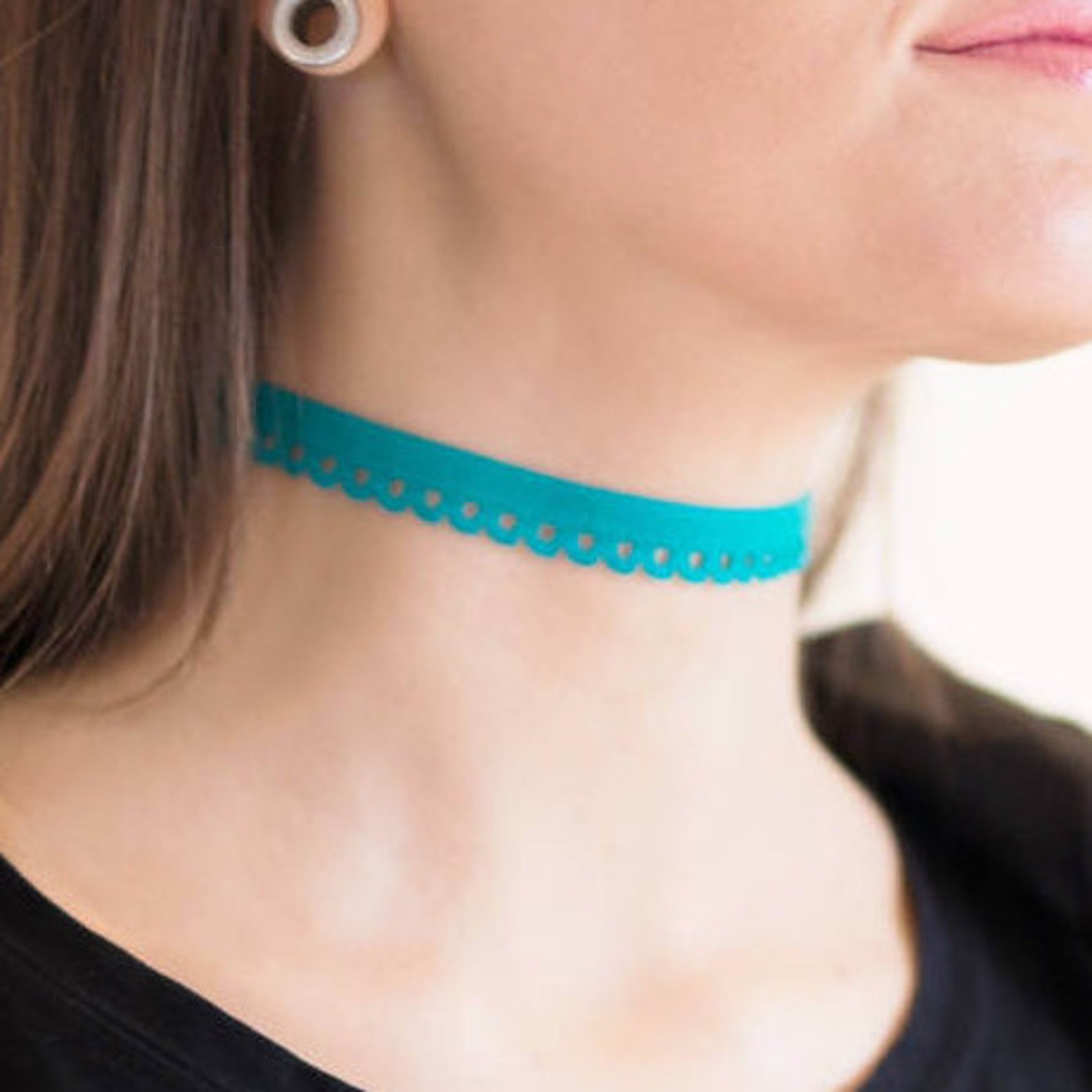 Patterned Lace choker Fabric Choker Necklace choker | Etsy