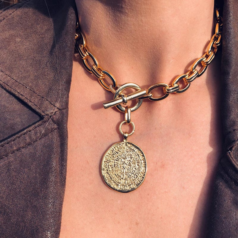 Chunky Gold Necklace - Etsy