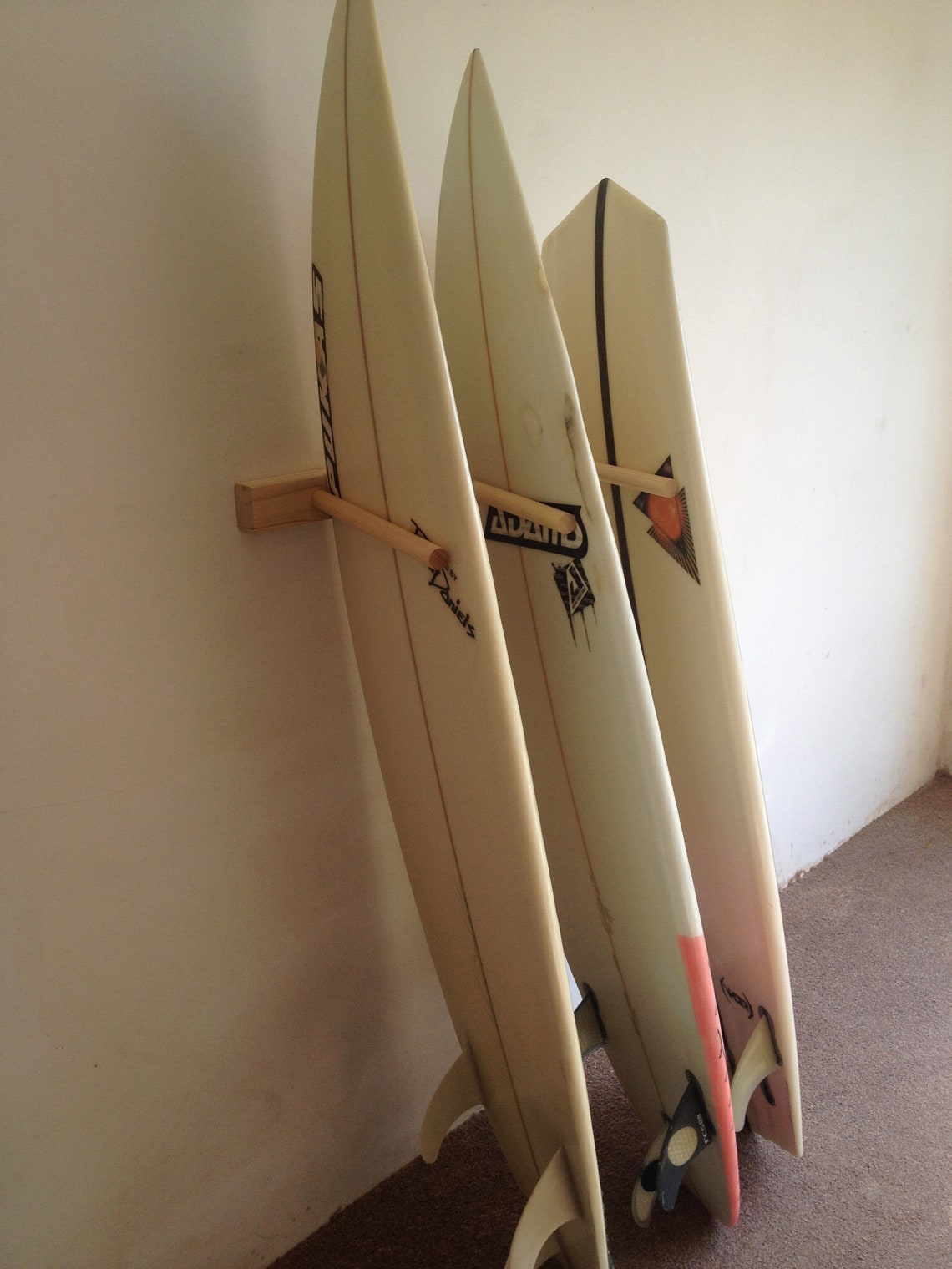 Surfboard / Snowboard Vertical Wood Wall Storage Surf Rack 3 - Etsy