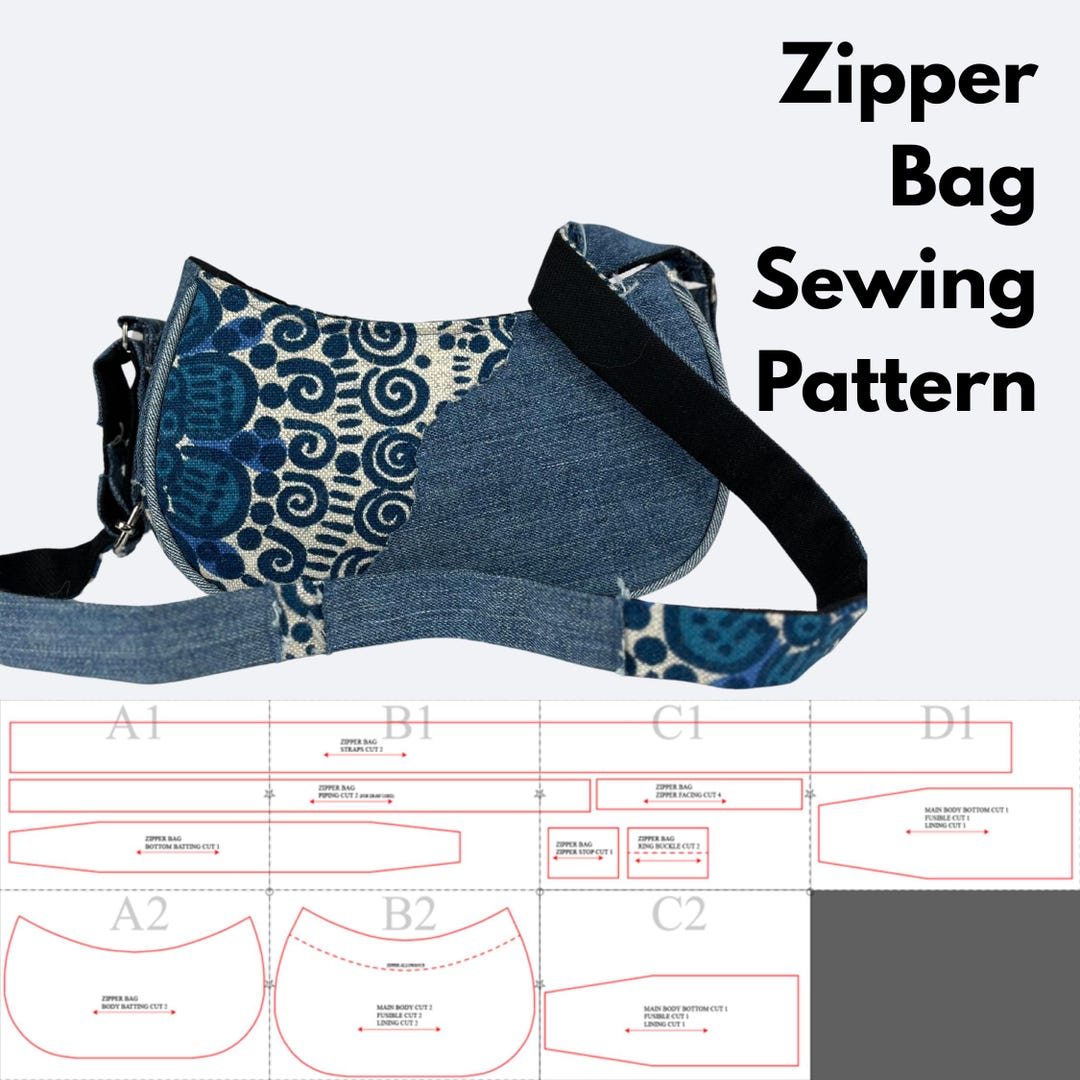 Round Bag Sewing Pattern Shoulder Bag Sewing Pattern Bag Pattern ...
