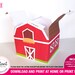 PRINTABLE Barn Favor Box Barnyard Birthday, Barn Box, Barnyard Party ...