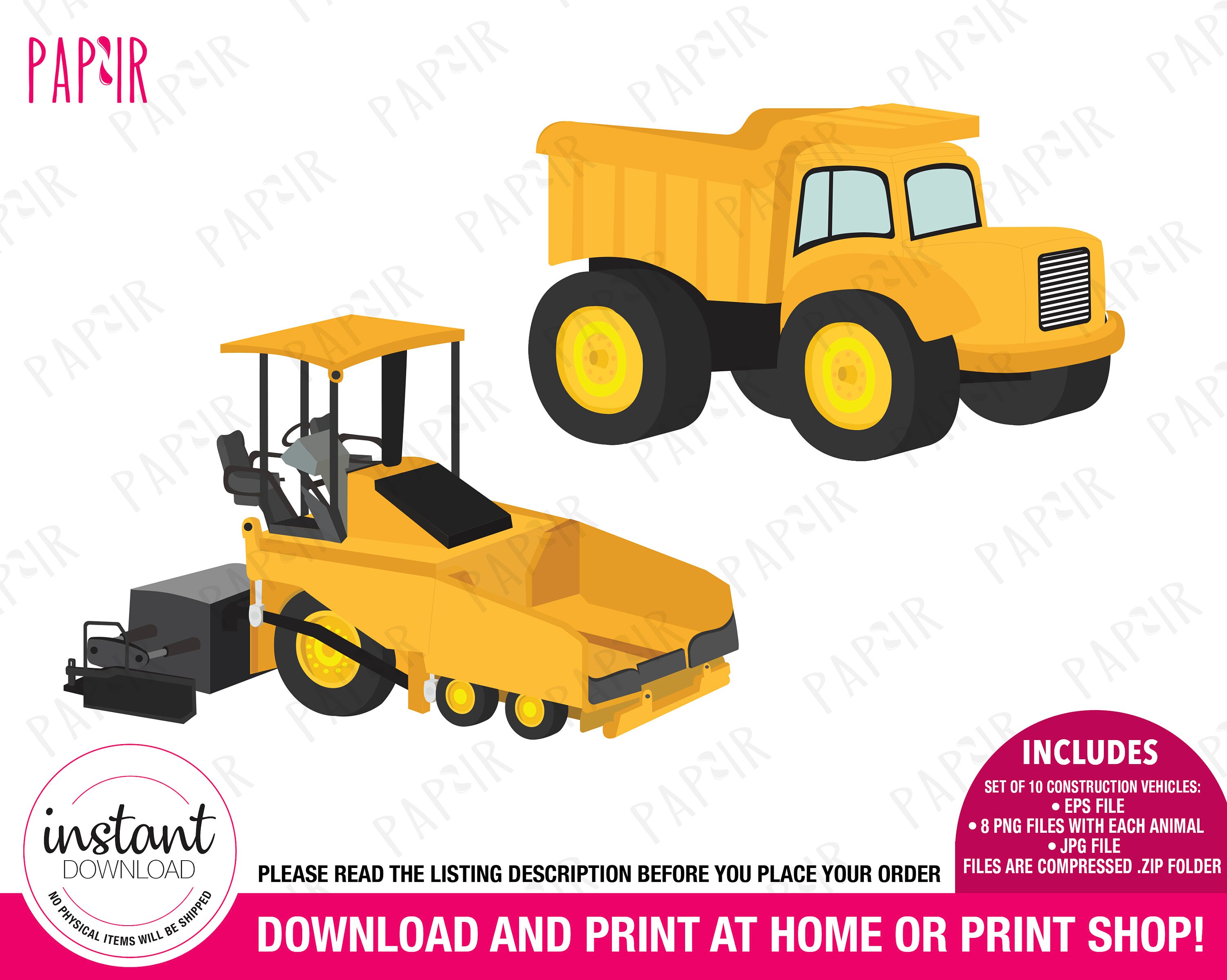 VECTOR Construction Tractor Tractor, Excavator, Bulldozer, Backhoe ...