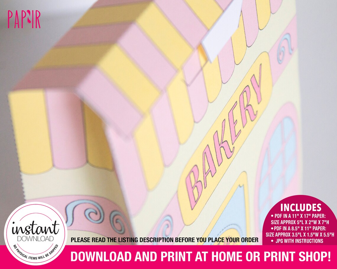 PRINTABLE Cookie Box Bakery Box, Gift Box Cookie, Cookie Bag, Treats ...