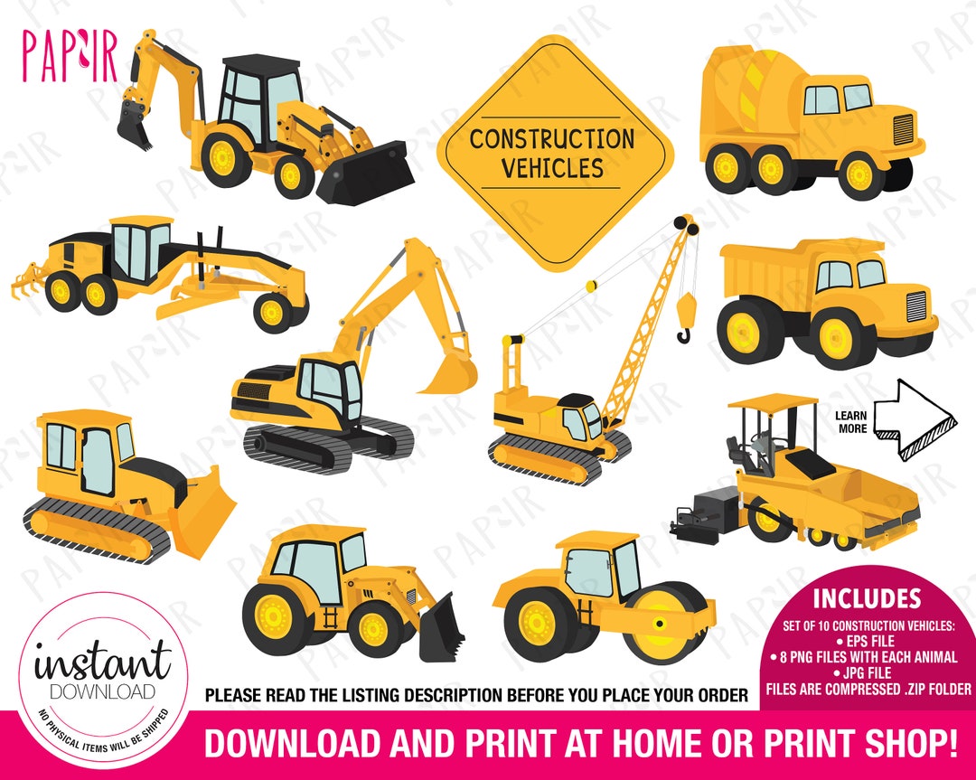 VECTOR Construction Tractor | Tractor, Excavator, Bulldozer, Backhoe ...