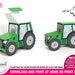 PRINTABLE Green Tractor Box | Tractor Birthday, Printable Tractor ...