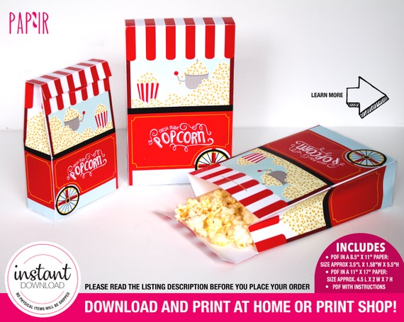 Print Popcorn Boxes