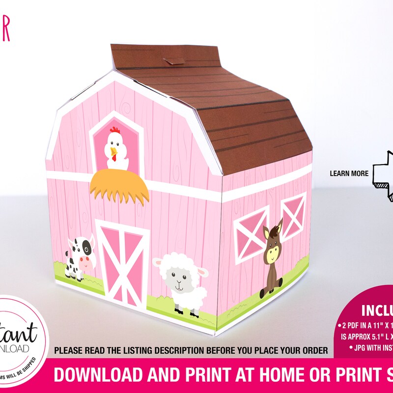 Printable Favor Box - Etsy