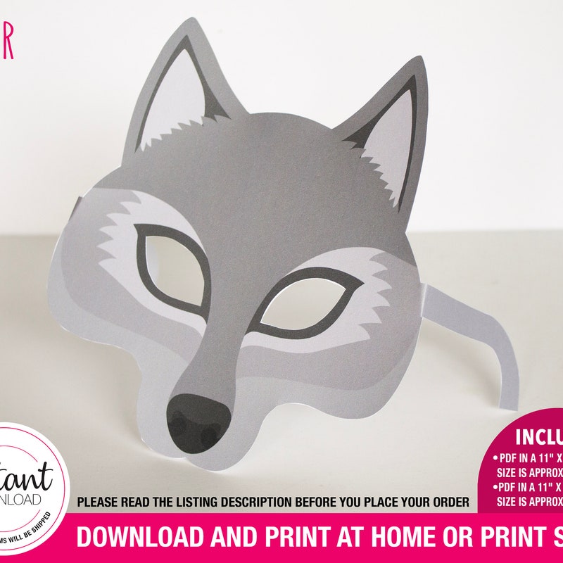 Wolf Face Mask - Etsy