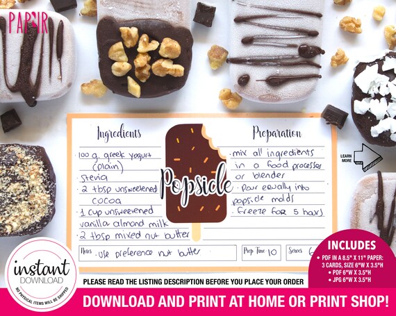 Popsicle Card Template