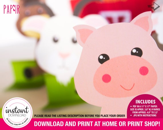 PRINTABLE Farm Animals Barnyard Birthday Cutouts Barnyard | Etsy Canada