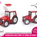 PRINTABLE Red Tractor Box Perfect to Use as a Gift or - Etsy