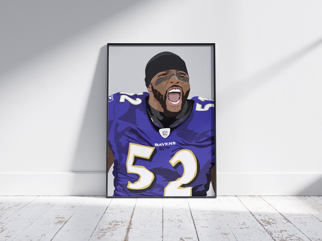 Inspired by Ray Lewis Illustrated Wall Poster Print, NFL Print, Sports ...