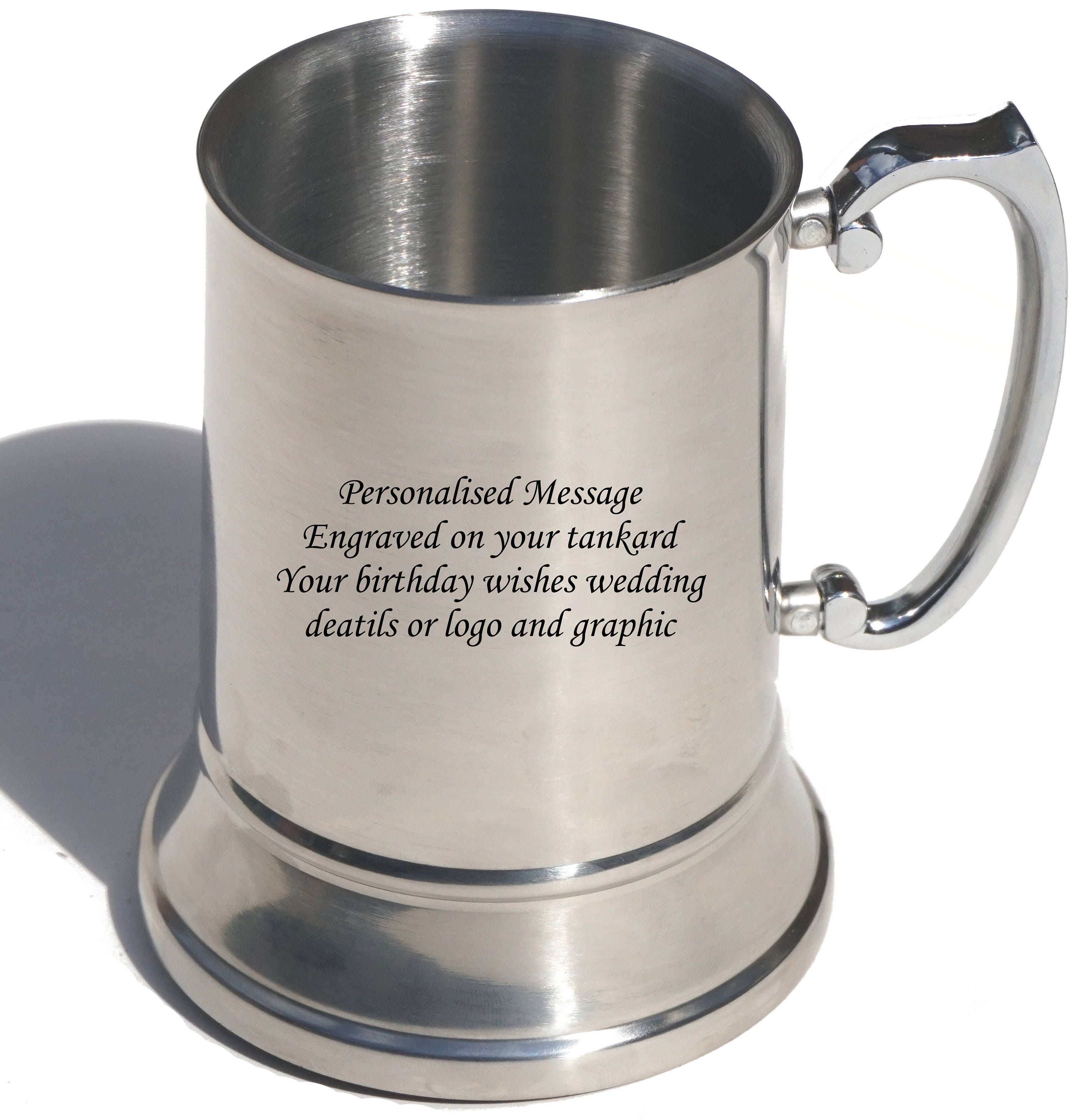 Personalised Engraved Best Man Tankard in Black Gift Box With Blue ...