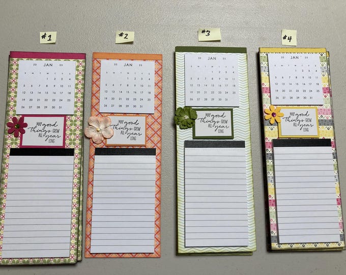 Calendars With Note Pad (magnetic for Refrigerator) - Etsy