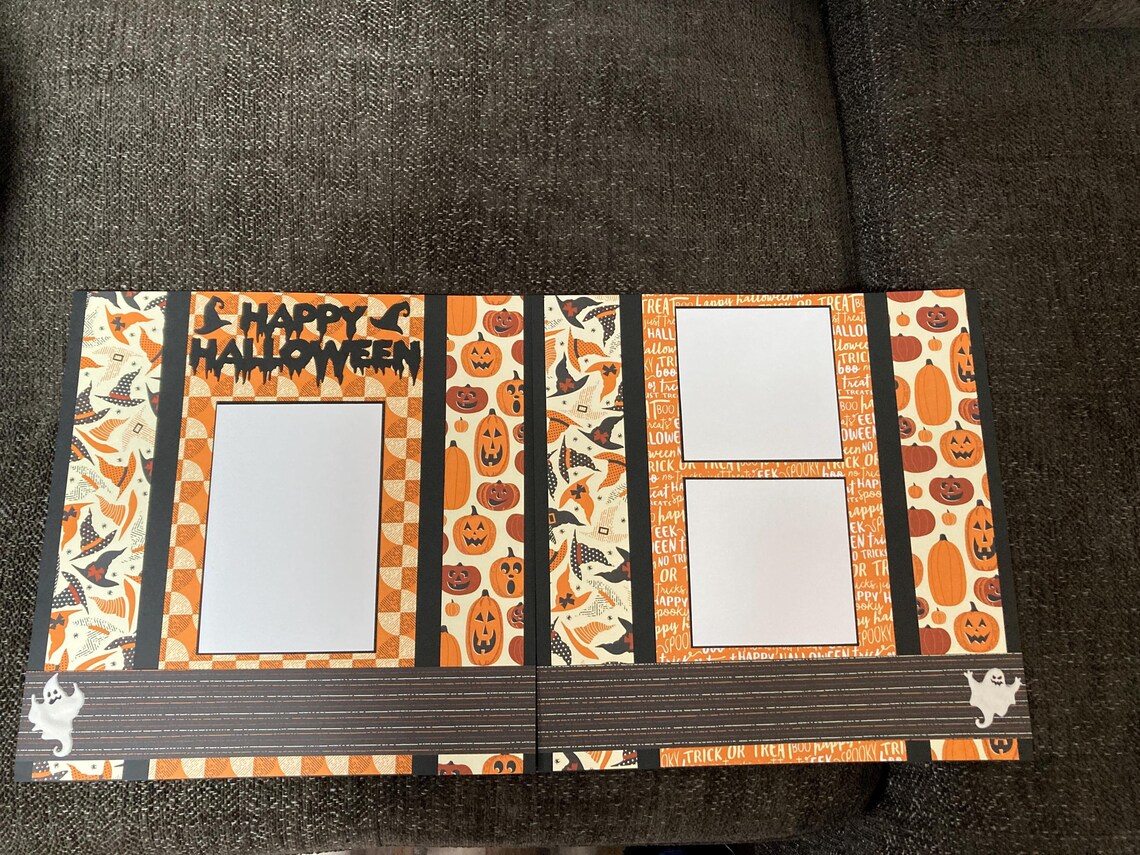 Scrapbook Page Layout Kit (happy Halloween) - Etsy