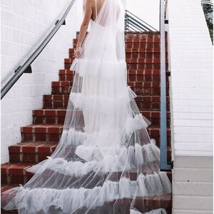 Ruffled Edge Bridal Veil Unique Wedding Veil Bridal Wedding Veil Modern ...