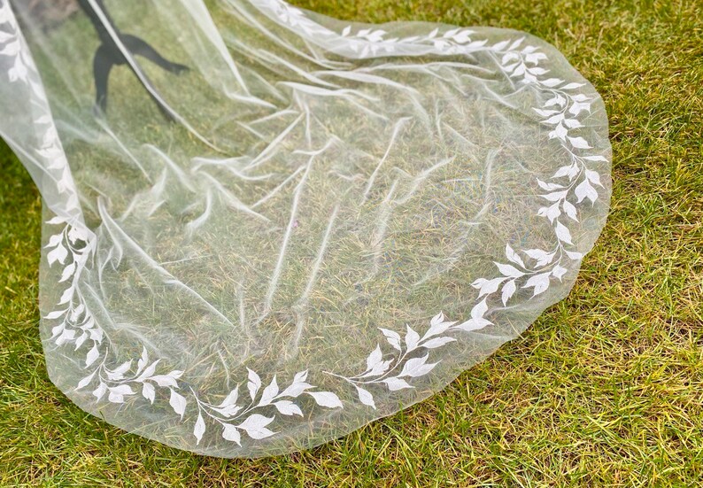 Leaf Edge Veil Leaves Veil Lace Veil Leaf Bridal Veil - Etsy