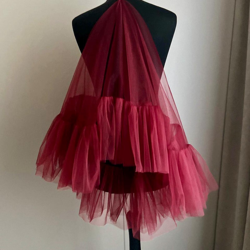 Red Veil - Etsy