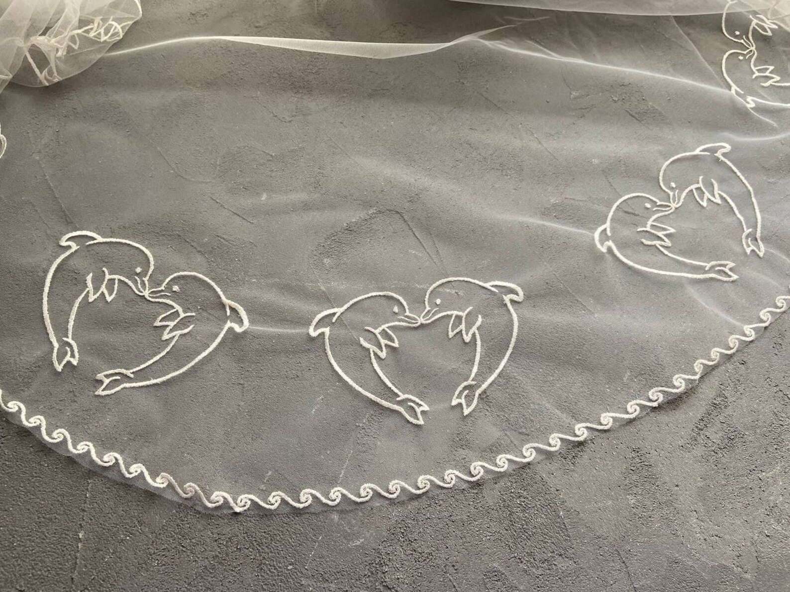 Beach Veil Lace Dolphin Beach Wedding Veil Sea Wedding Veil - Etsy