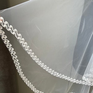 Beach Wedding Veil With Sea Wave Mermaid Veil Bridal Veil - Etsy