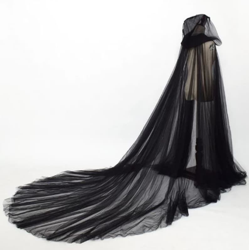 Tulle Hooded Cape Hooded Wedding Veil Simple Cape Veil Bridal - Etsy