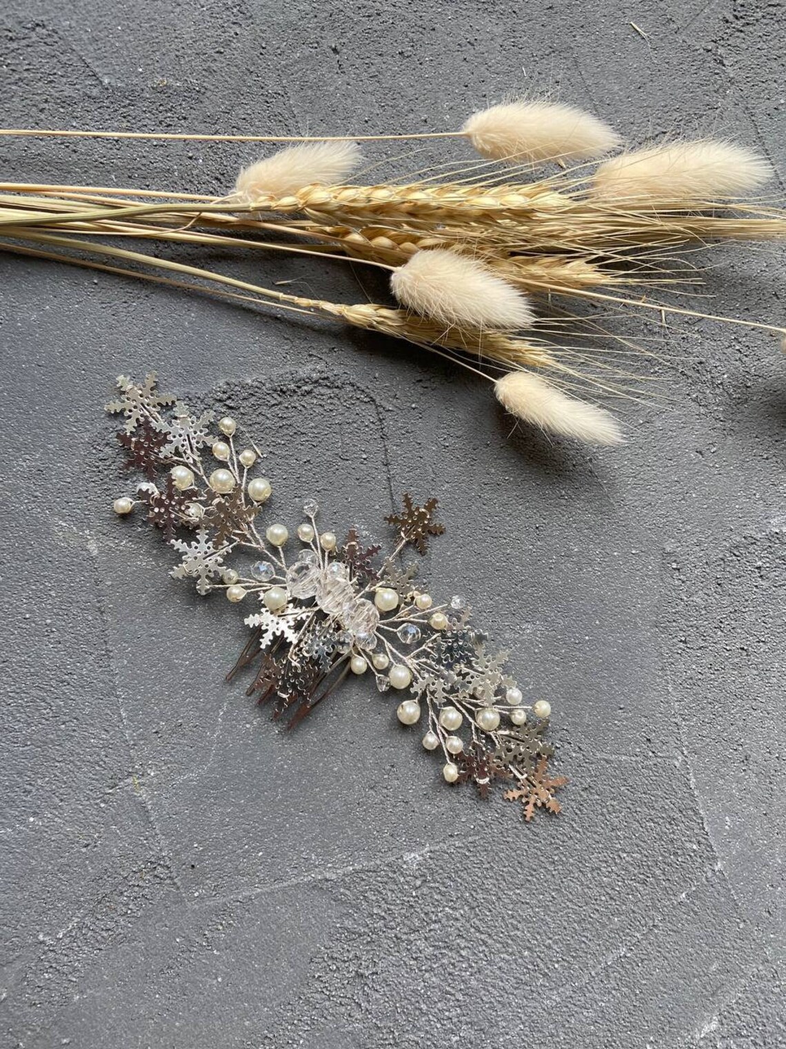 Snowflake Hair Vine for Winter Wedding Hair Comb Snowflake - Etsy