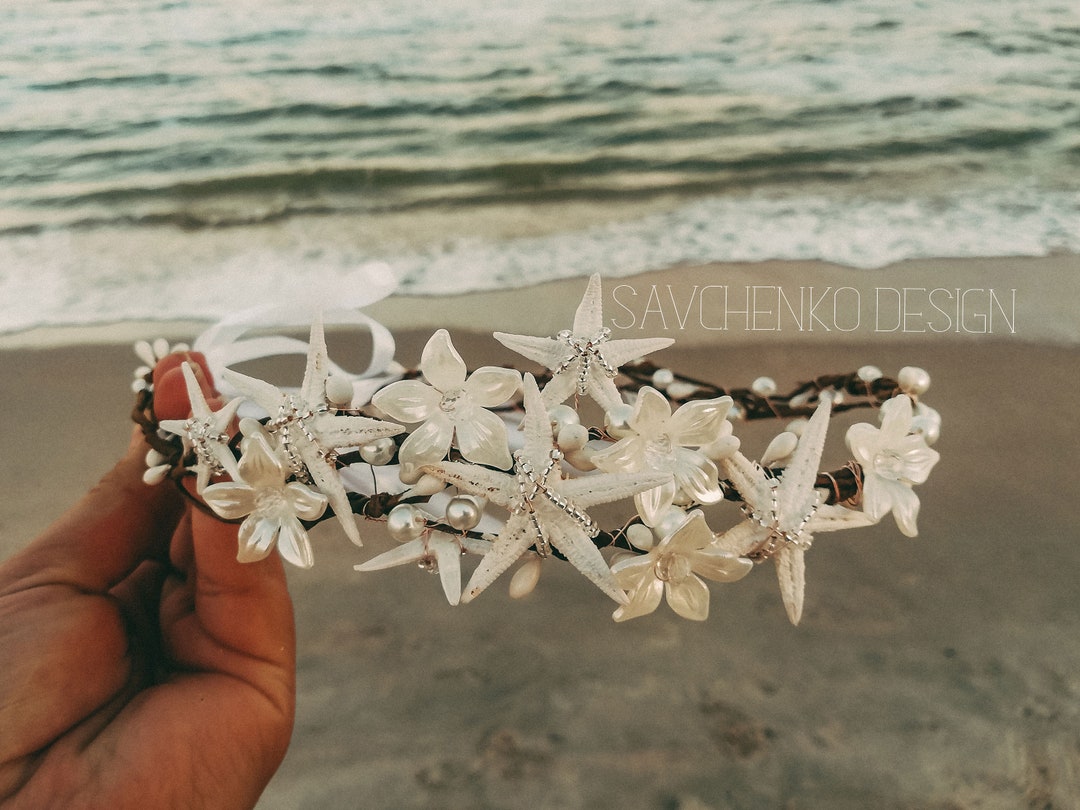 Little Mermaid Crown Shell Beach Wedding Boho Seashell Headband ...