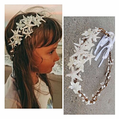 Little Mermaid Crown Shell Beach Wedding Boho Seashell - Etsy