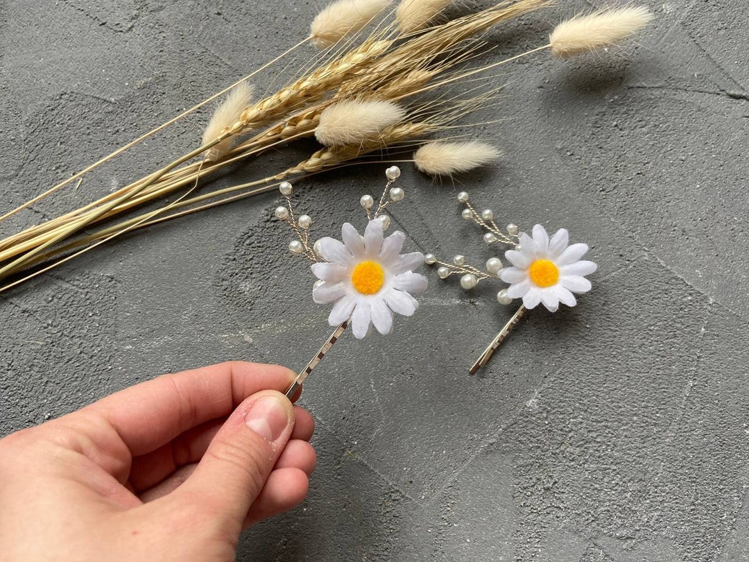 Daisy Hair Clip Daisy Headband Hair Accessory Daisy Bobby Pin Flower ...