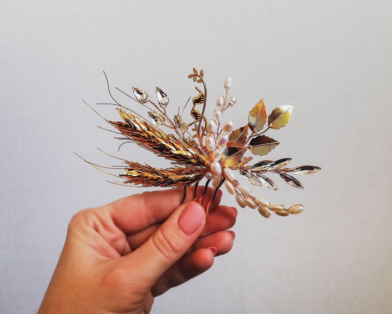 Wheat Hair Clip Gold Wheat Hair Comb Wheat Jewelry Wedding - Etsy