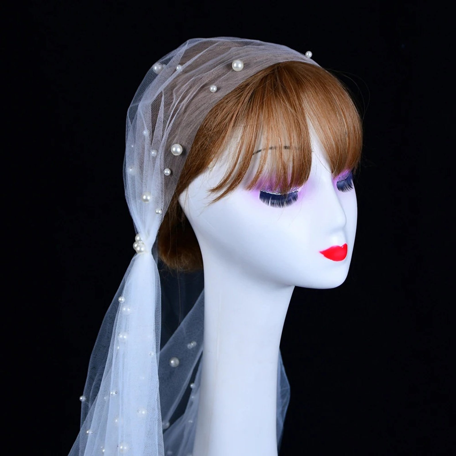 Juliet Cap Veil Cap Pearl Bridal Veil Juliet Wedding Veil | Etsy