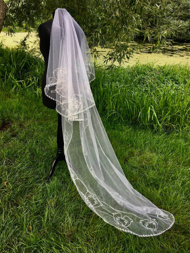 Beach Veil Lace Dolphin Beach Wedding Veil Sea Wedding Veil - Etsy