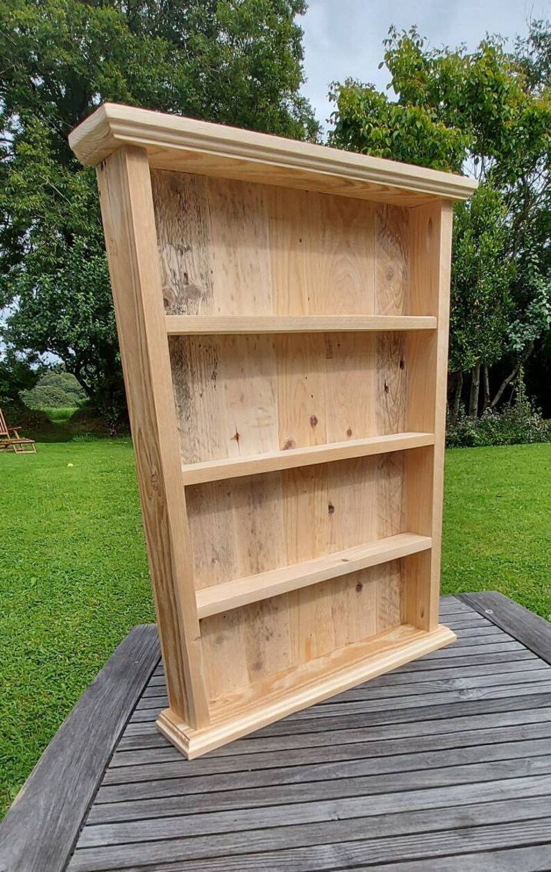 Rustic Wooden Spice Rack Display Shelf / Handmade / Reclaimed Pallet ...