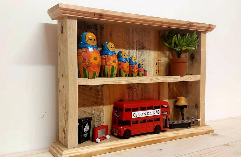 Rustic Wooden Spice Rack Display Shelf / Handmade / Reclaimed Pallet ...